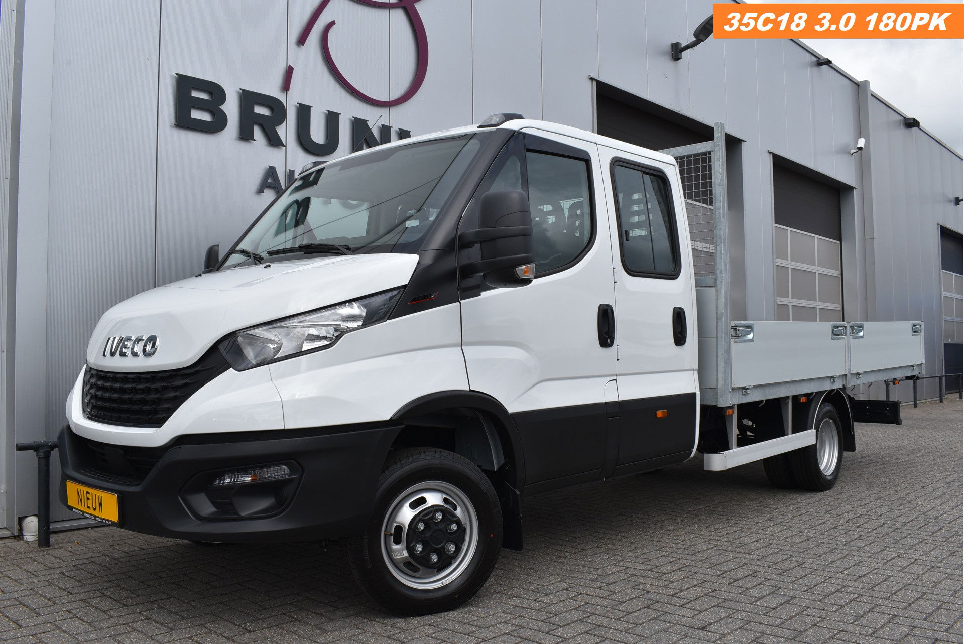 Iveco Daily 35C18D 3.0 180pk, Dubbele Cabine, EURO-6, Open Laadbak ...